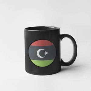 Libya Flag Circle Sticker Decal - Etsy
