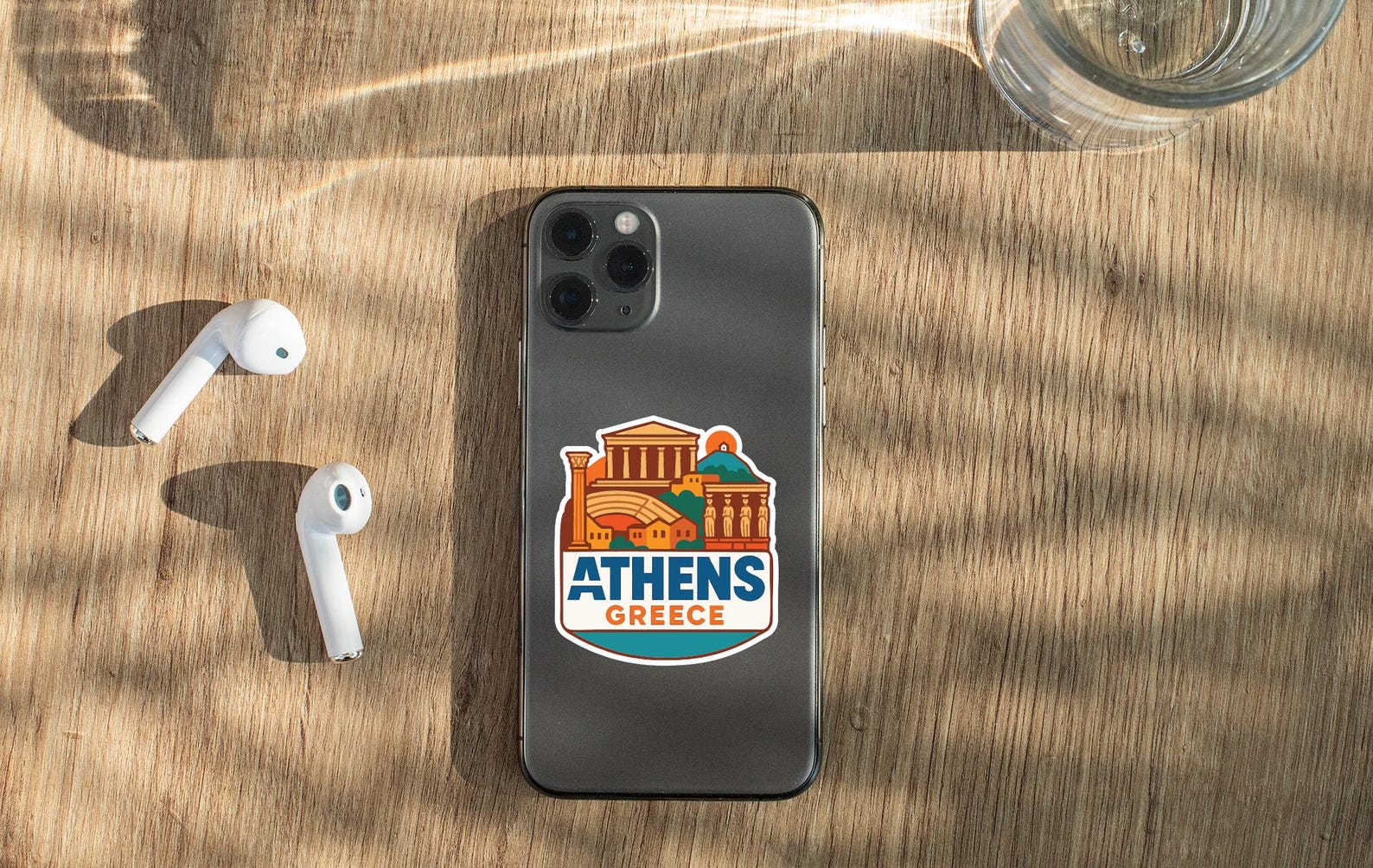 Athens Greece Sticker Decal Vinyl Die-cut City Skyline Landmark Design ...