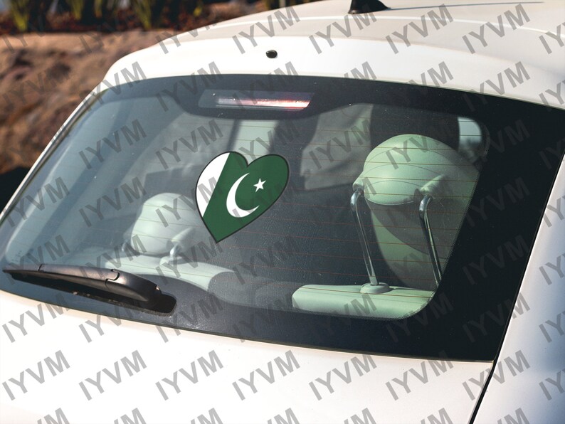 Pakistan Flag Heart Sticker Decal / Islamic Republic of Pakistan ...