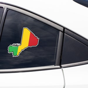 Mali Map Flag Sticker Decal - Etsy