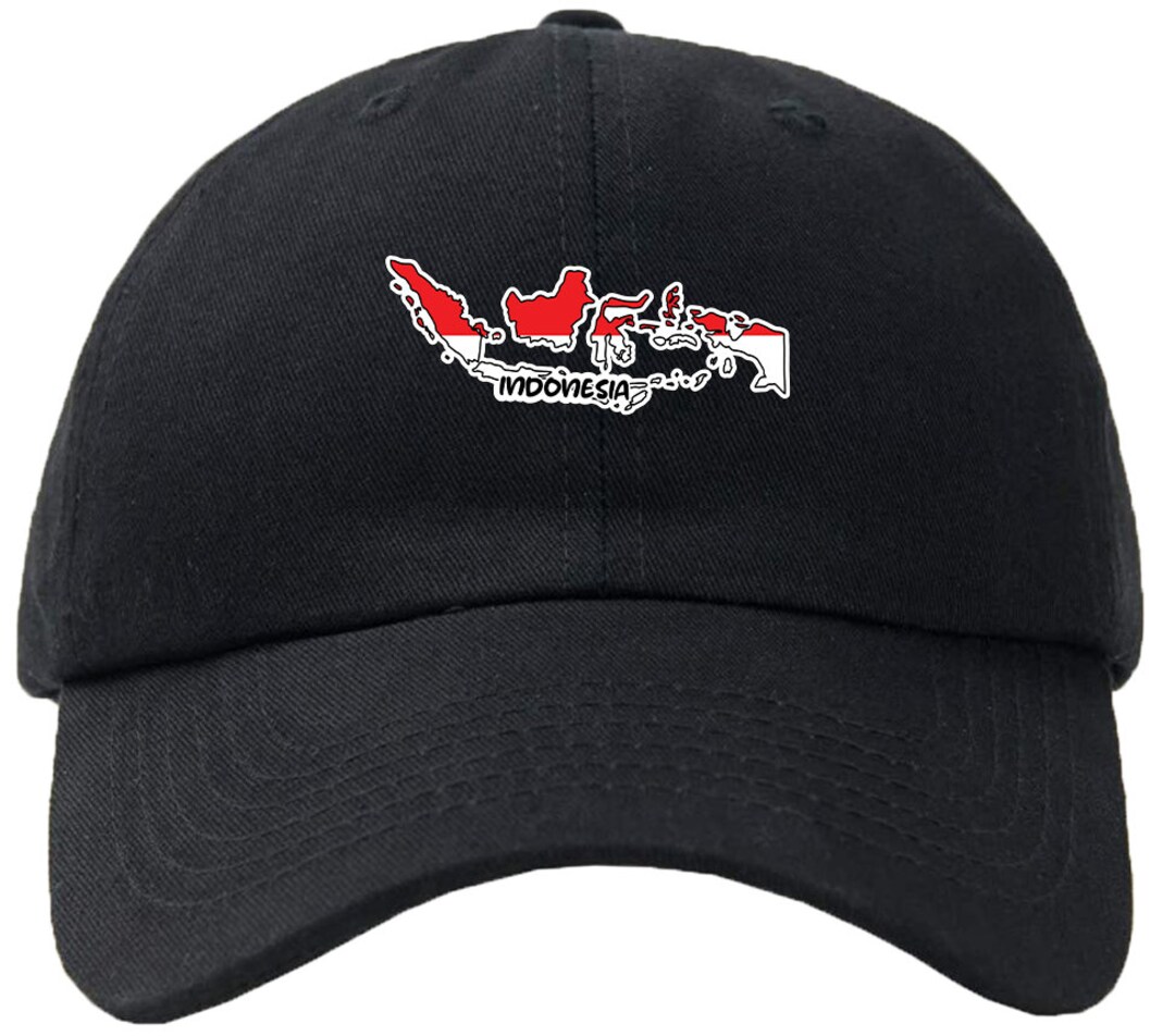 Indonesia Map Flag Baseball Cap Hat Hook & Loop Closure - Etsy