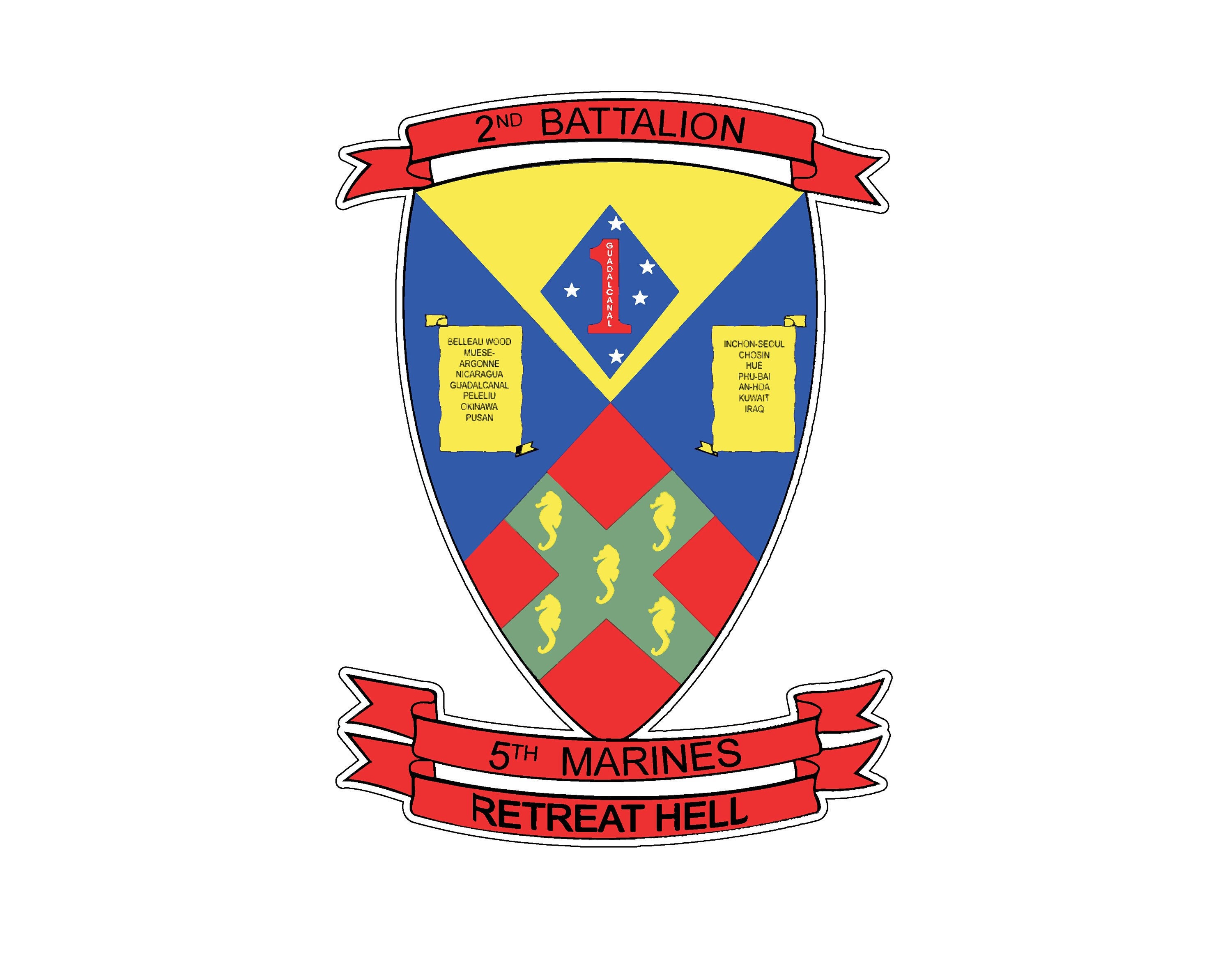 Stickers Decal for US Marine Corps Badge 2nd Battalion 5th - Etsy