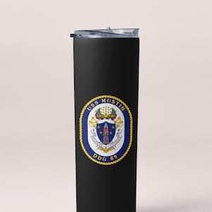 USS Mustin DDG-89 Badge Sticker Decal Arleigh Burke Class Destroyer Car ...