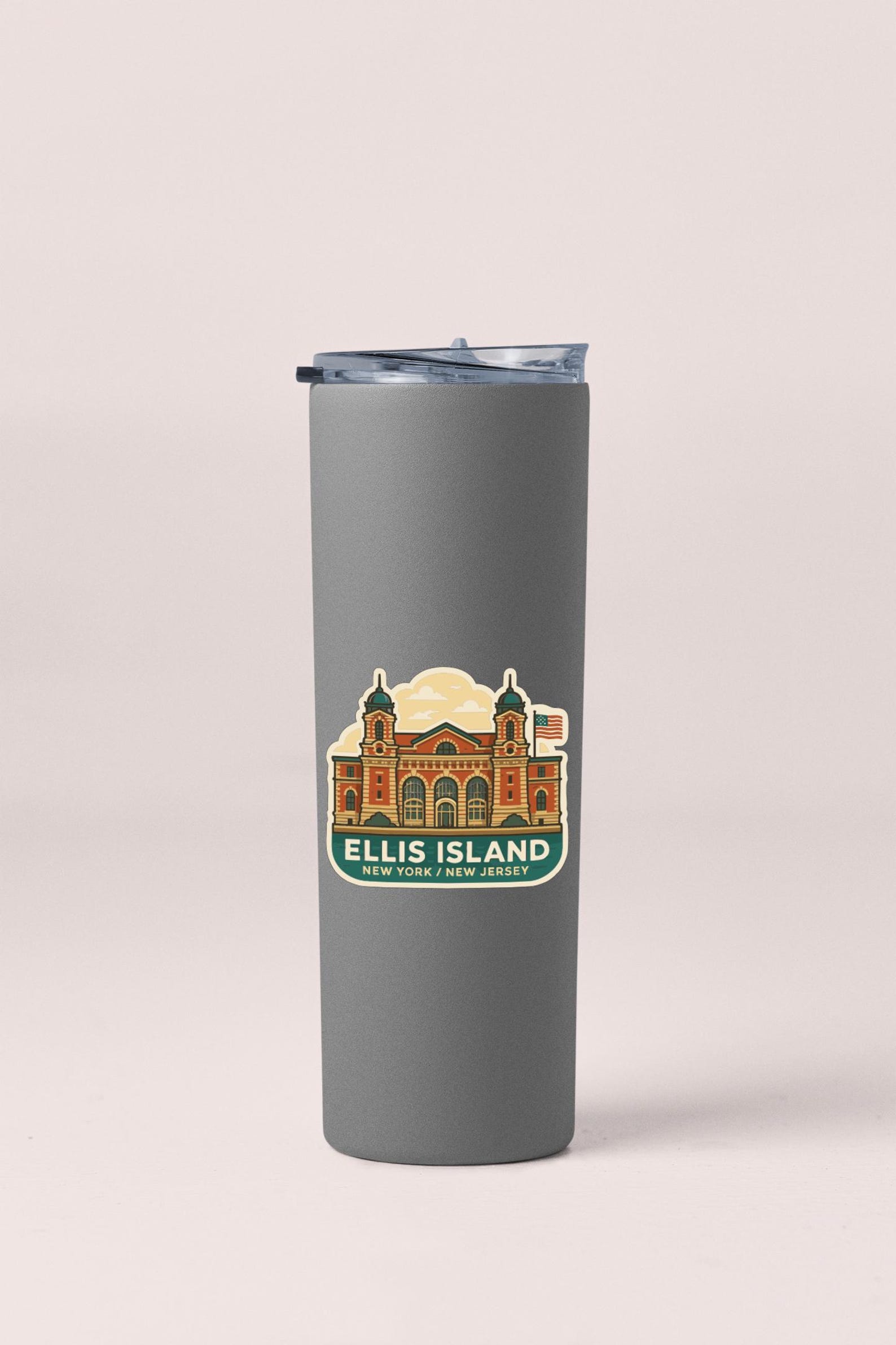 Ellis Island New York New Jersey Sticker Decal Vinyl Die-cut Symbolic ...