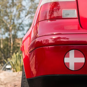 Denmark Flag Circle Sticker Decal - Etsy
