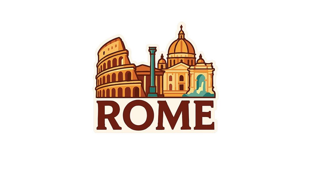 Rome Sticker Decal Vinyl Die-cut City Skyline Landmark Design - Etsy