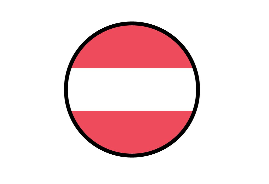 Austria Flag Circle Sticker Decal - Etsy