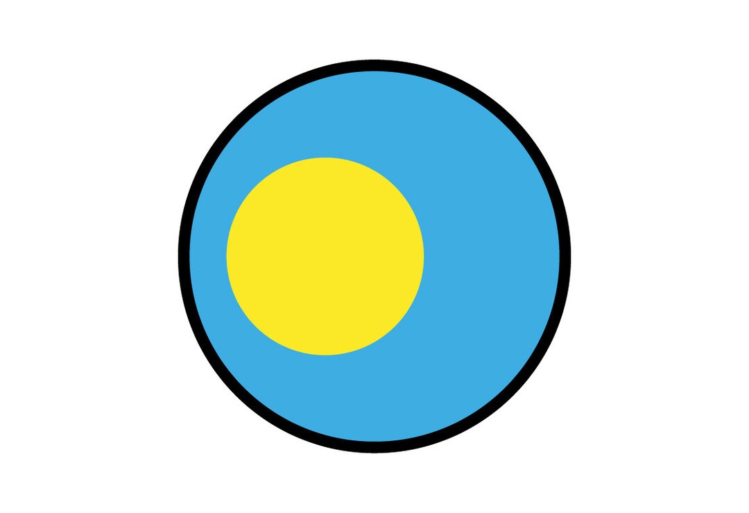Palau Flag Circle Sticker Decal - Etsy