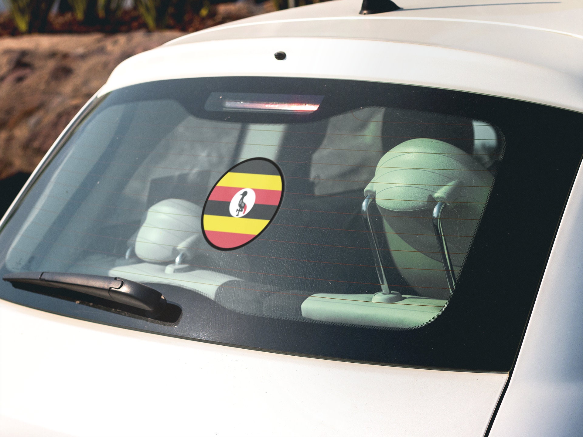 Uganda Flag Circle Sticker Decal - Etsy