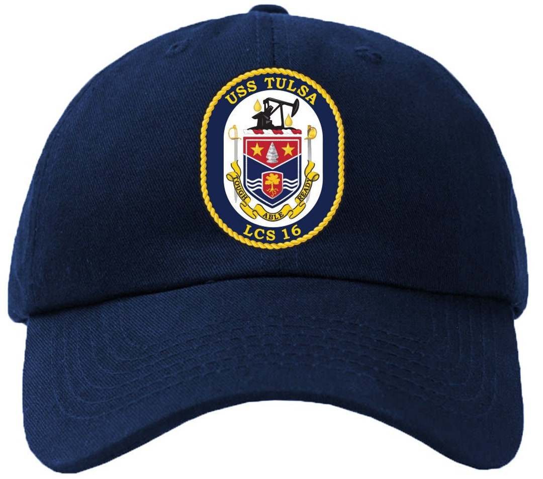 USS Tulsa LCS-16 Badge Baseball Cap Hat Hook & Loop Closure ...
