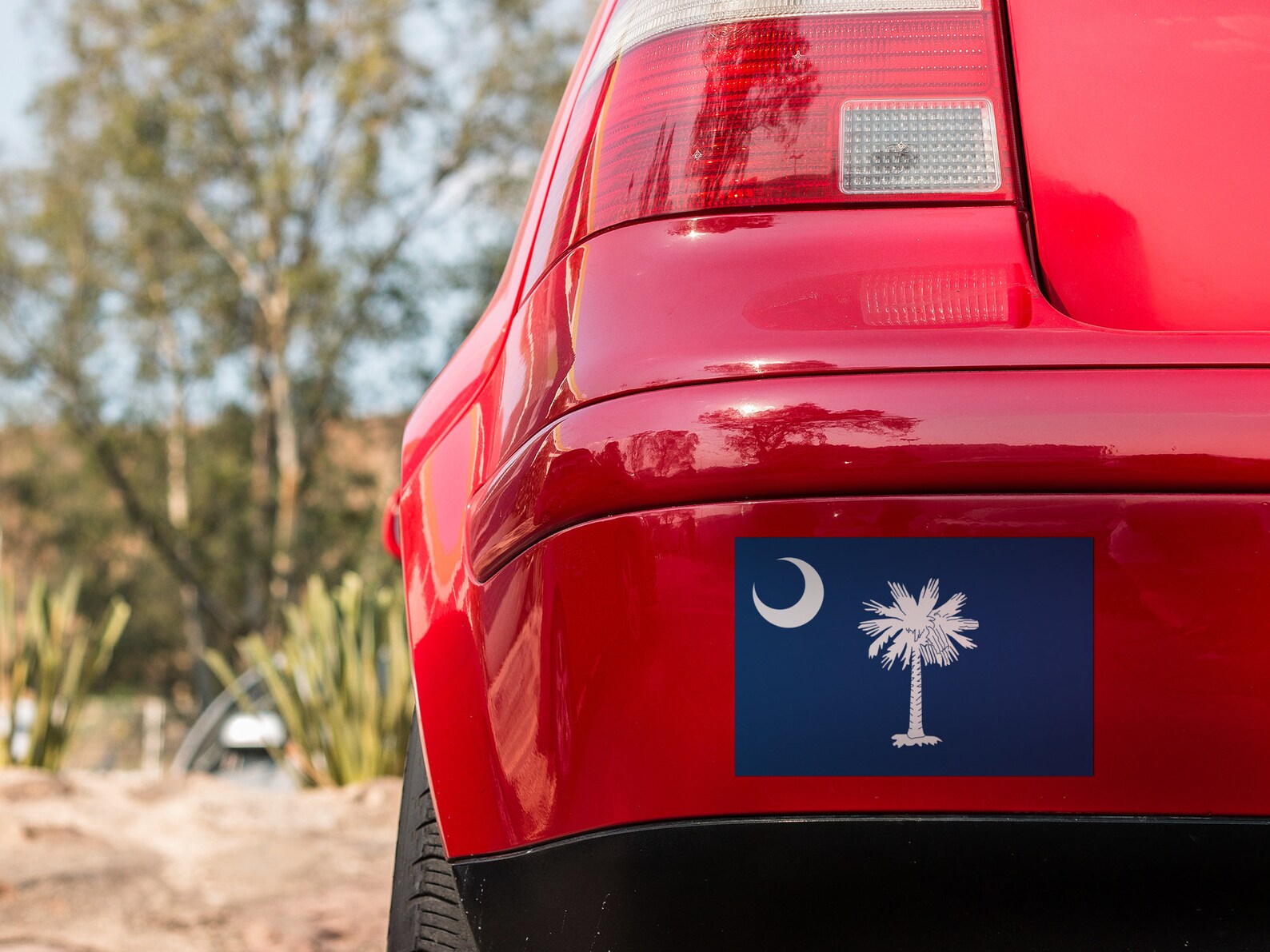 South Carolina Flag Vinyl Sticker Decal - Palmetto State Pride - Etsy