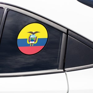 Ecuador Flag Circle Sticker Decal - Etsy