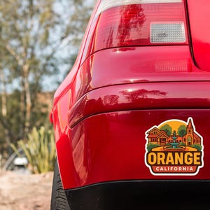 Orange California Sticker Decal Vinyl Die-cut City Skyline Landmark ...