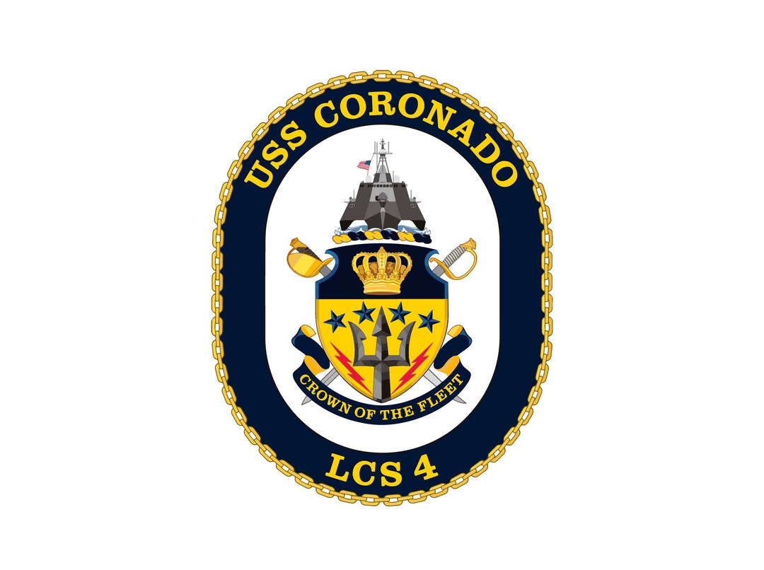 USS Coronado LCS-4 Badge Sticker Decal Independence Class Littoral ...