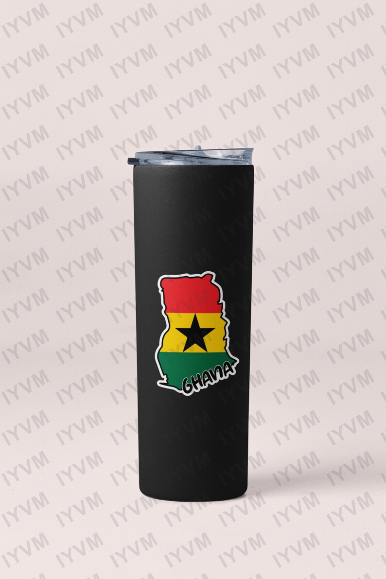 Ghana Map Flag Sticker Decal / Republic of Ghana / Freedom and Justice ...