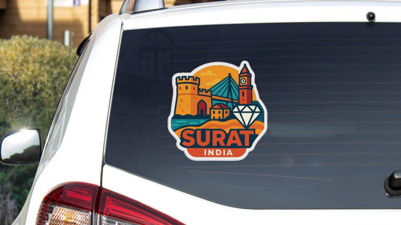 Surat India Sticker Decal Vinyl Die-cut City Skyline Landmark Design - Etsy