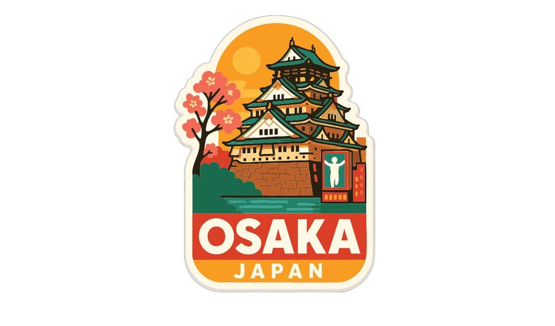 Osaka Japan Sticker Decal Vinyl Die-cut City Skyline Landmark Design - Etsy