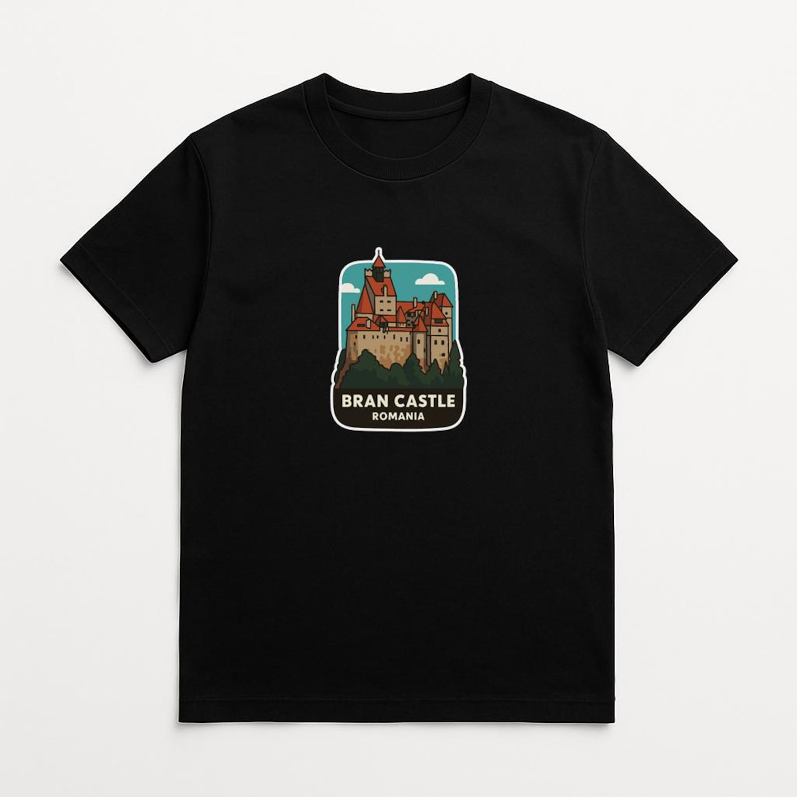 Bran Castle Romania Iron on Heat Transfer Vinyl HTV Die-cut Symbolic ...