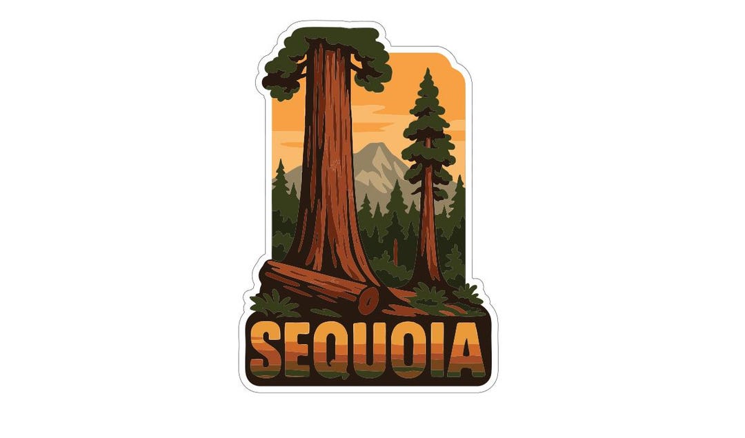 Sequoia National Park Decal Sticker - US National Parks Series - Etsy