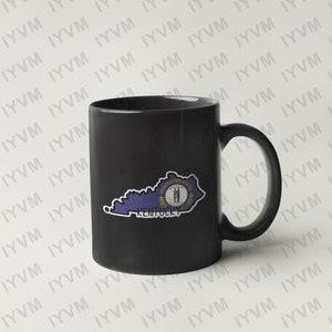 State of Kentucky Map Flag Sticker Decal USA Kentucky State Frankfort ...