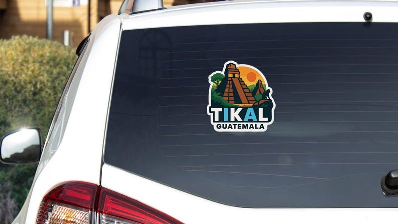 Tikal Guatemala Sticker Decal Vinyl Die-cut City Skyline Landmark ...