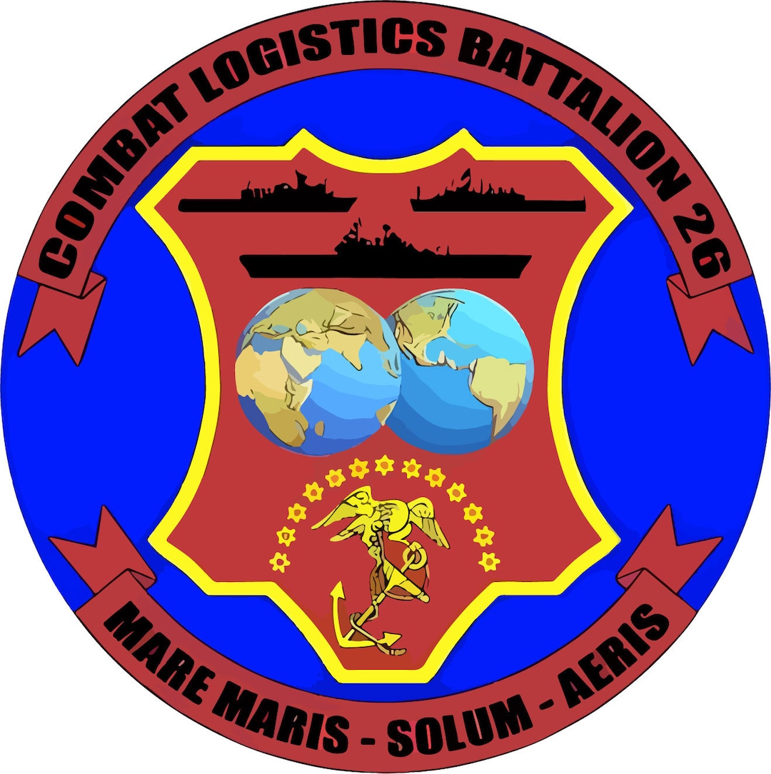US Marine Corps Badge Sticker Decal Combat Logistics Battalion 26 Car ...