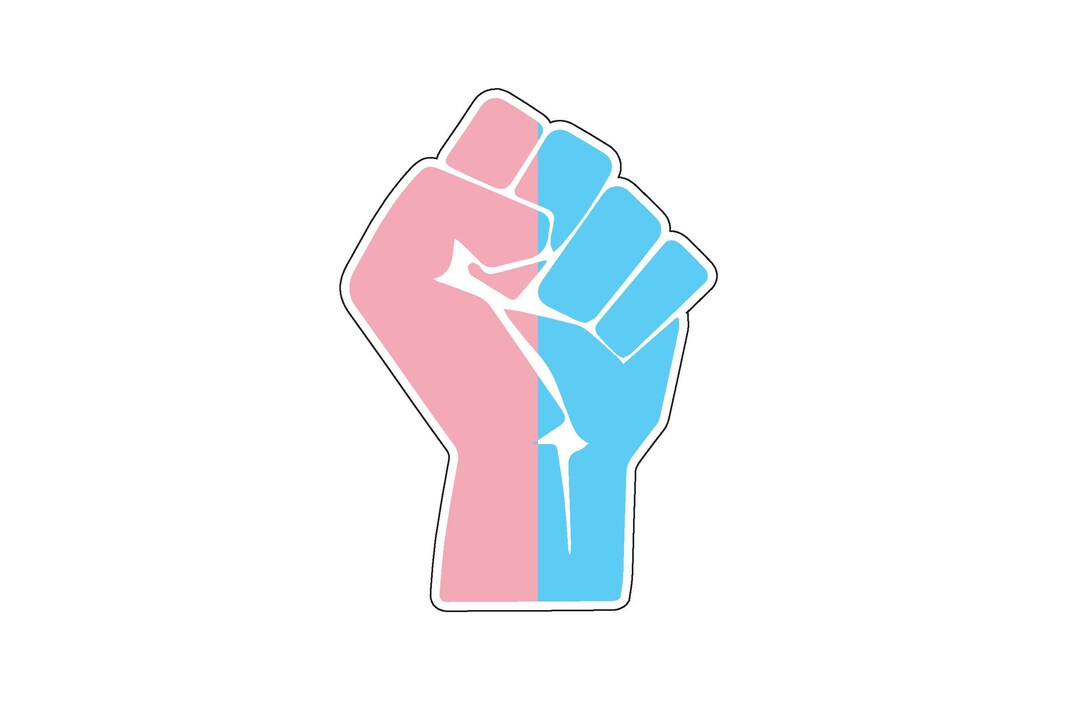 Transgender Resist Fist Pride Flag Sticker Decal You Belong Here Pride ...