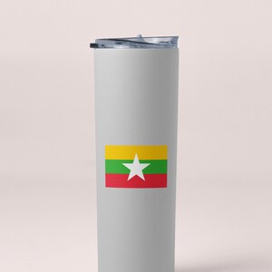 Myanmar Flag Sticker Decal / Republic of the Union of Myanmar / Burma ...