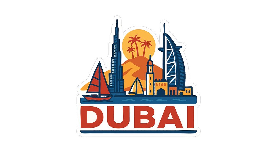 Dubai Sticker Decal Vinyl Die-cut City Skyline Landmark Design - Etsy