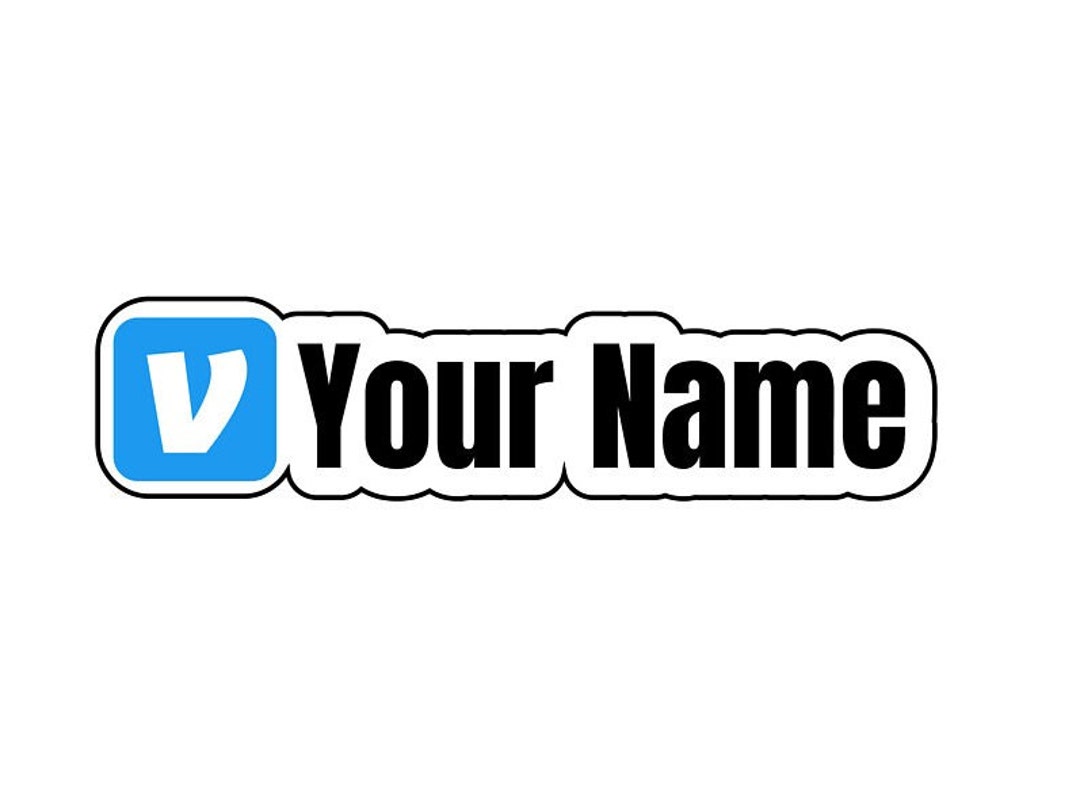 Personalized Venmo Username Decal Sticker Social Media Handle User ID ...