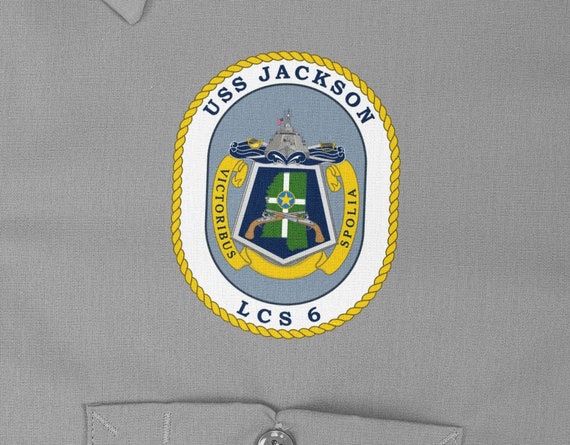 USS Jackson LCS-6 Badge Iron on Heat Transfer Vinyl HTV - Etsy