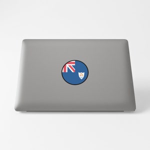 Anguilla Flag Circle Sticker Decal - Etsy