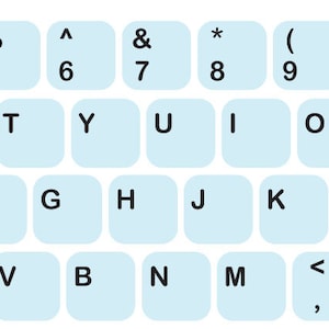 Standard English Keyboard Sticker QWERTY Dvorak Colemak Vinyl Decal ...