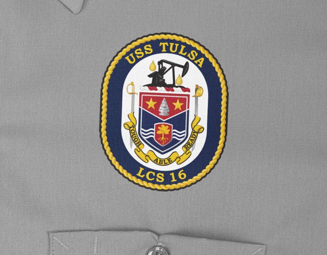 USS Tulsa LCS-16 Badge Iron on Heat Transfer Vinyl HTV Independence ...