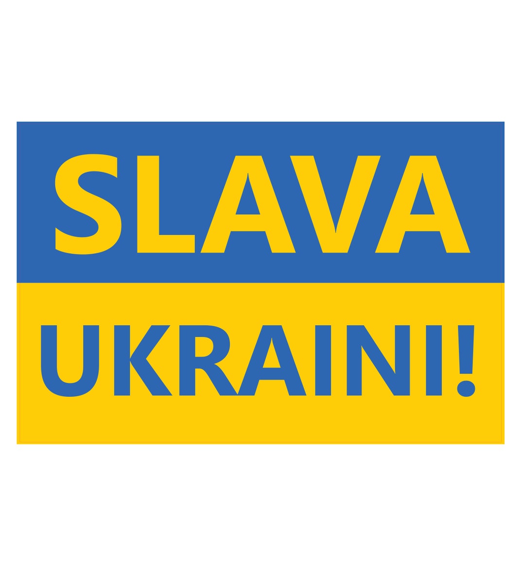 Slava Ukraini Sticker Decal Volodymyr Zelensky Glory to Ukraine I Stand ...