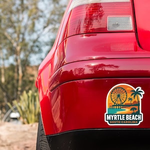 Myrtle Beach Sticker Decal Vinyl Die-cut City Skyline Landmark Design ...