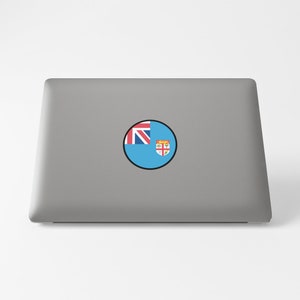 Fiji Flag Circle Sticker Decal - Etsy