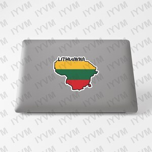 Lithuania Map Flag Sticker Decal / Republic of Lithuania / Lietuvos ...