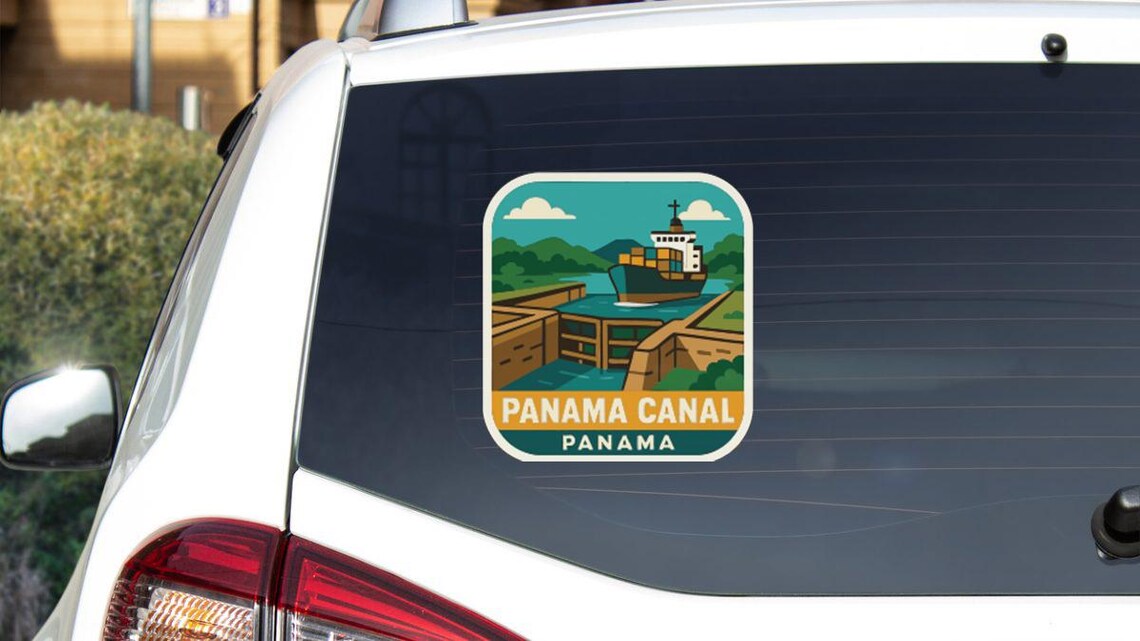 Panama Canal Panama Sticker Decal Vinyl Die-cut Symbolic Landmark ...