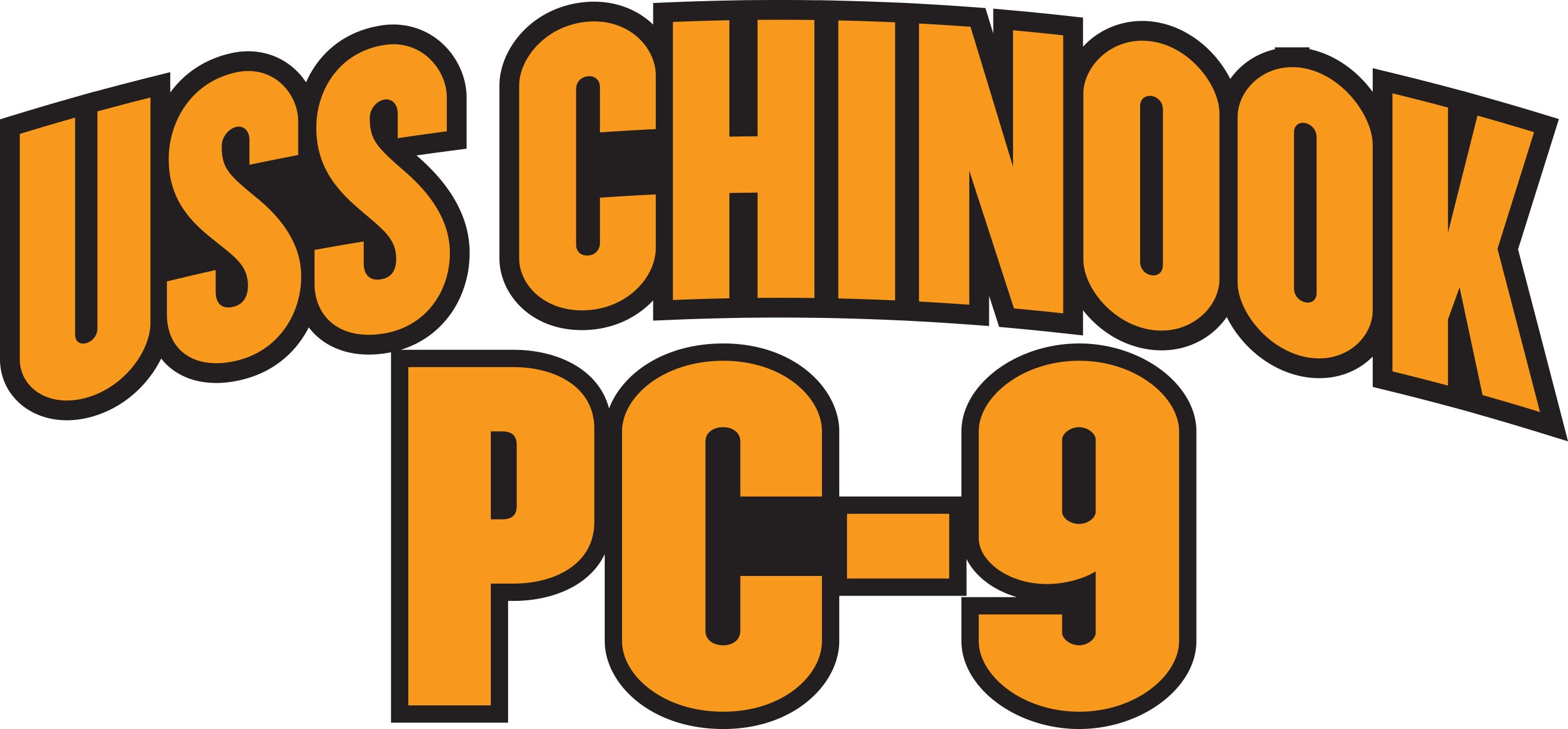USS Chinook PC-9 Sticker Decal - Cyclone Class Patrol Boat Car Bumper ...
