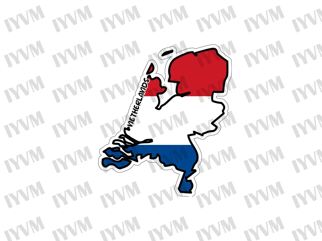 Netherlands Map Flag Sticker Decal / Holland / Nederland / Je ...