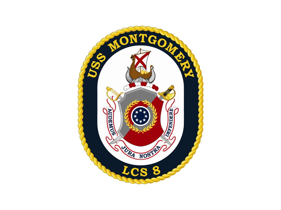 USS Montgomery LCS-8 Badge Sticker Decal Independence Class Littoral ...