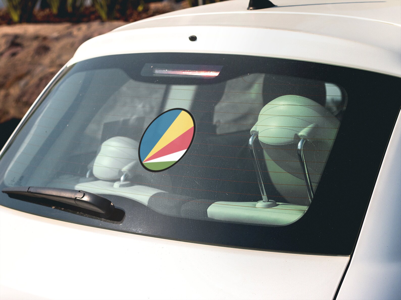 Seychelles Flag Circle Sticker Decal - Etsy