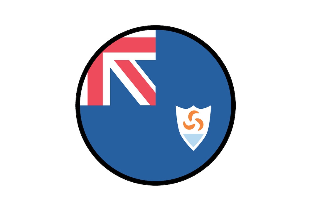 Anguilla Flag Circle Sticker Decal - Etsy