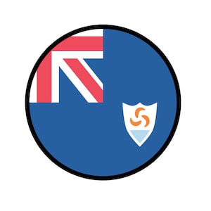 Anguilla Flag Circle Sticker Decal - Etsy