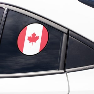 Canada Flag Circle Sticker Decal - Etsy