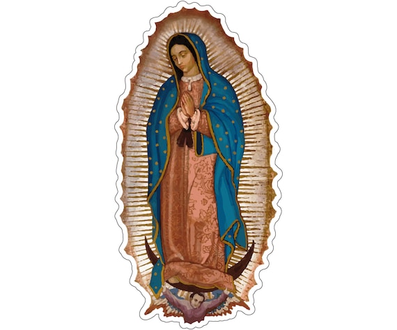 Our Lady Of Guadalupe Decal Sticker Vinyl Decal Virgin Of Etsy