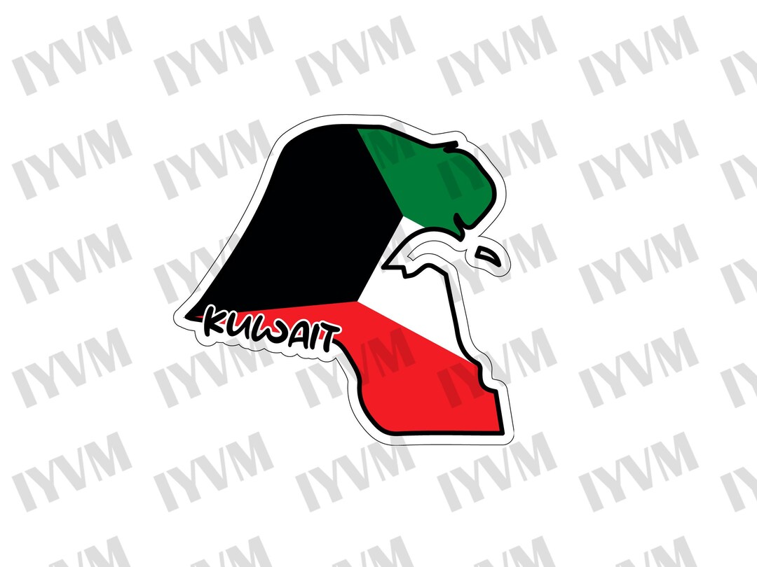 Kuwait Map Flag Sticker Decal / State of Kuwait / Kuwait City / Kuwaiti ...