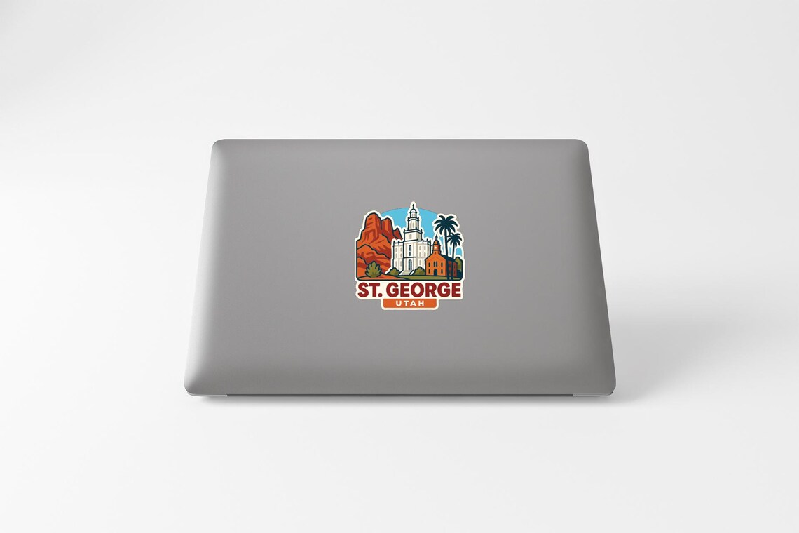 St. George Utah Sticker Decal Vinyl Die-cut City Skyline Landmark ...