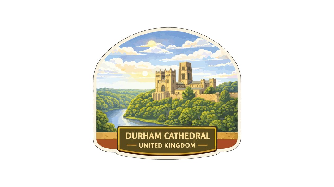 Durham Cathedral UK Sticker Decal Vinyl Die-cut World Heritage Sites ...